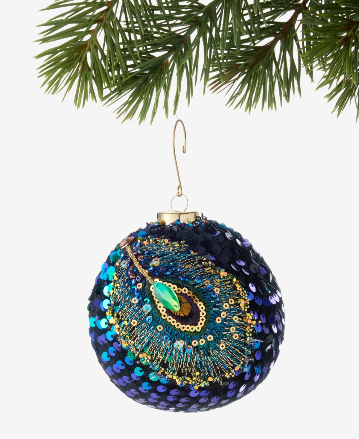 Click here for Holiday Lane Peacock Sequined Ball Ornament  Macys... prices