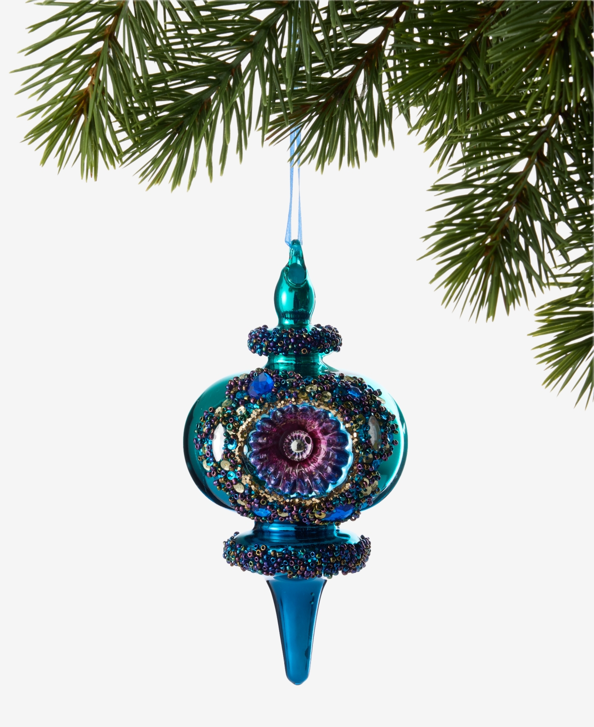 Click here for Holiday Lane Peacock Beaded Finial Ornament  Macys... prices