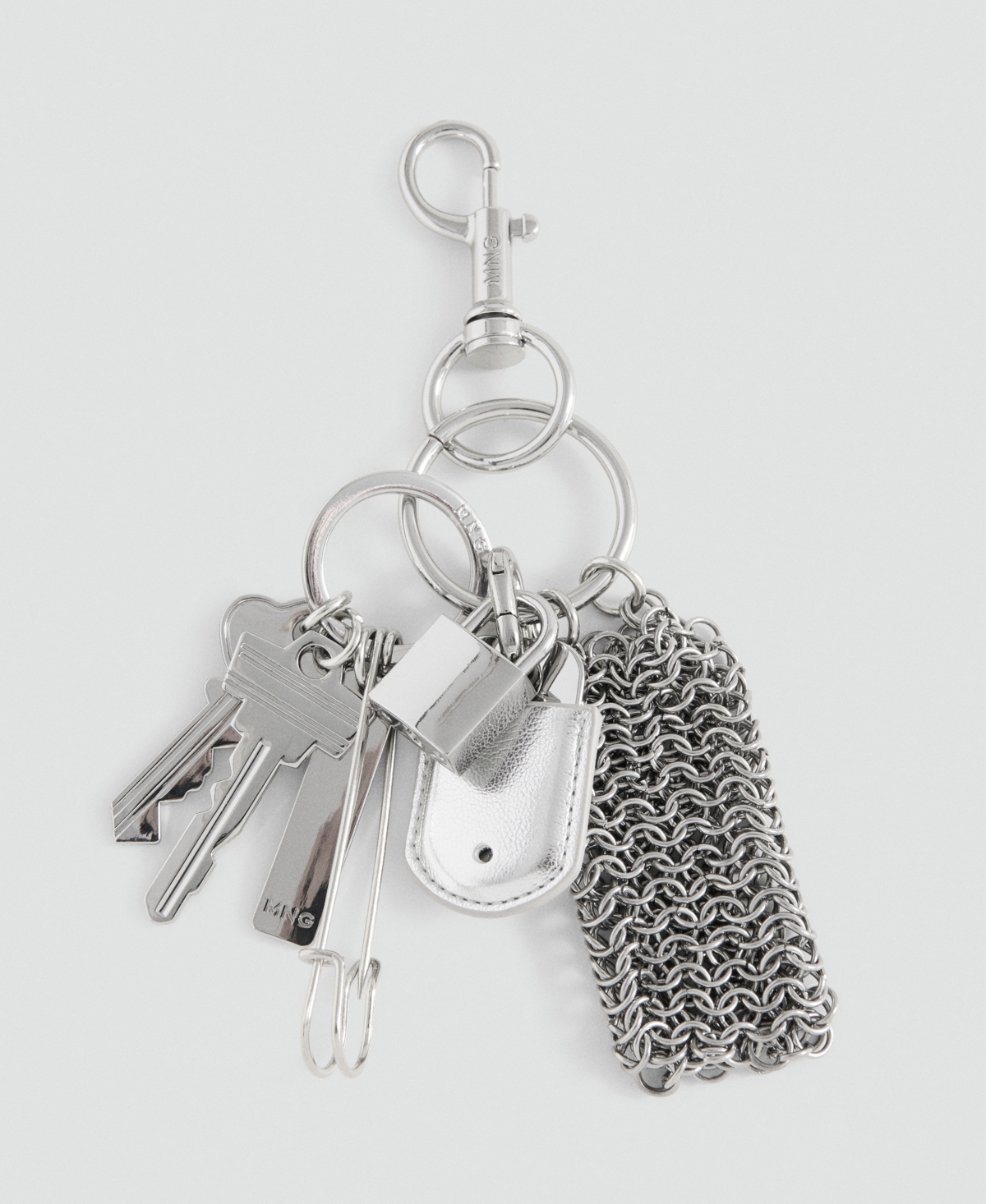 Click here for Mango Womens Charms Key Ring - Silver prices