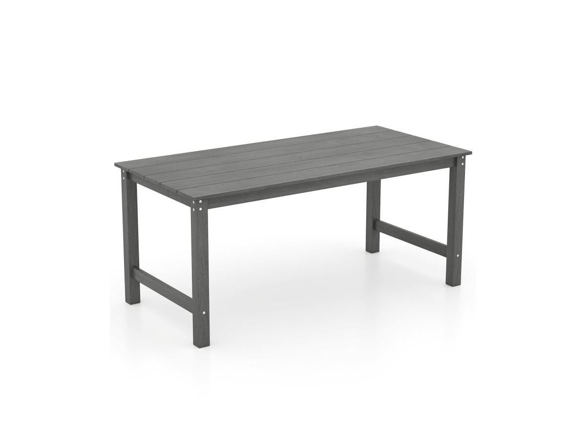 Click here for Slickblue 6 Person Patio Dining Table with Wood Lo... prices
