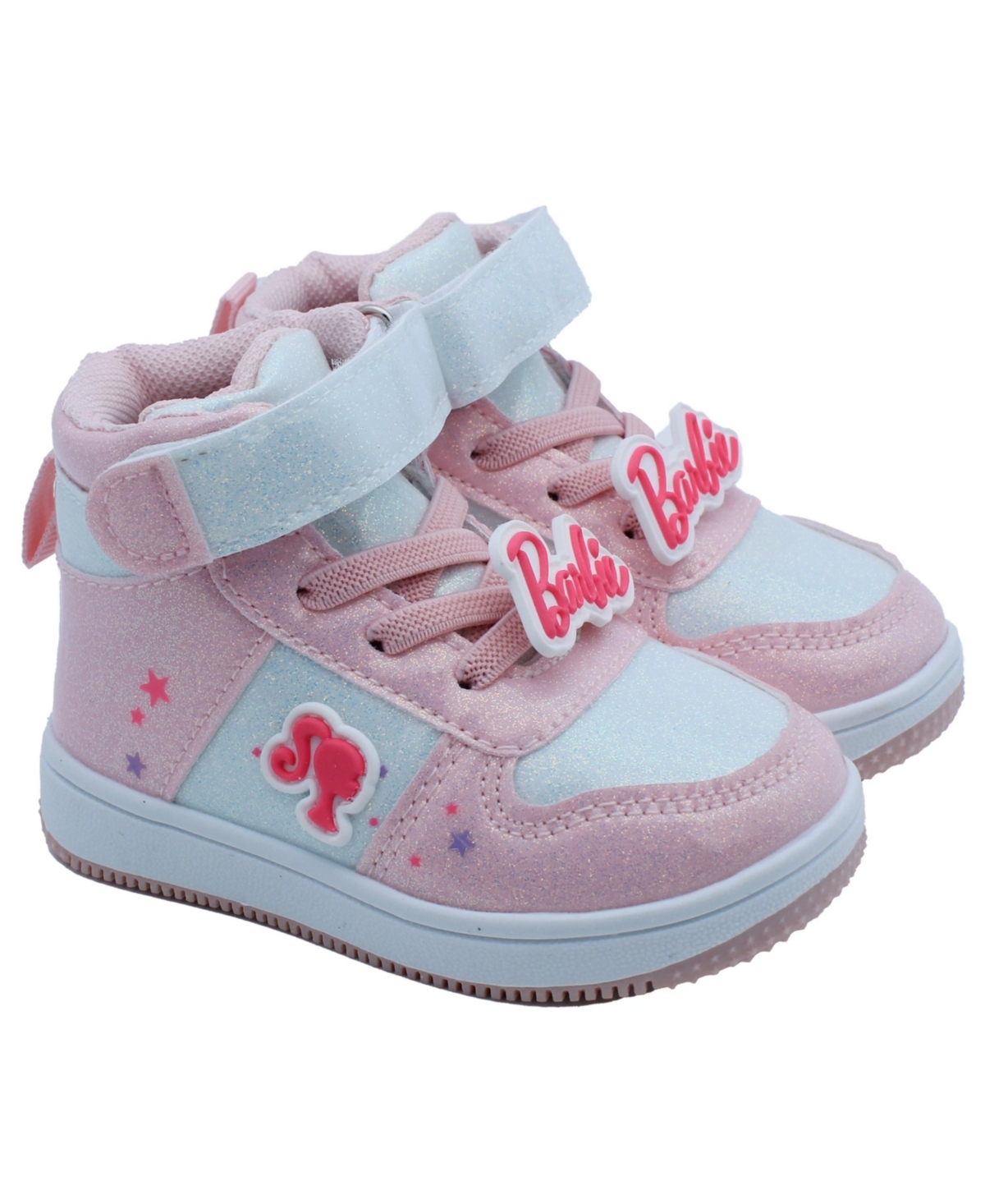 Click here for Barbie Toddler High-Top Sneakers - Light pink glit... prices