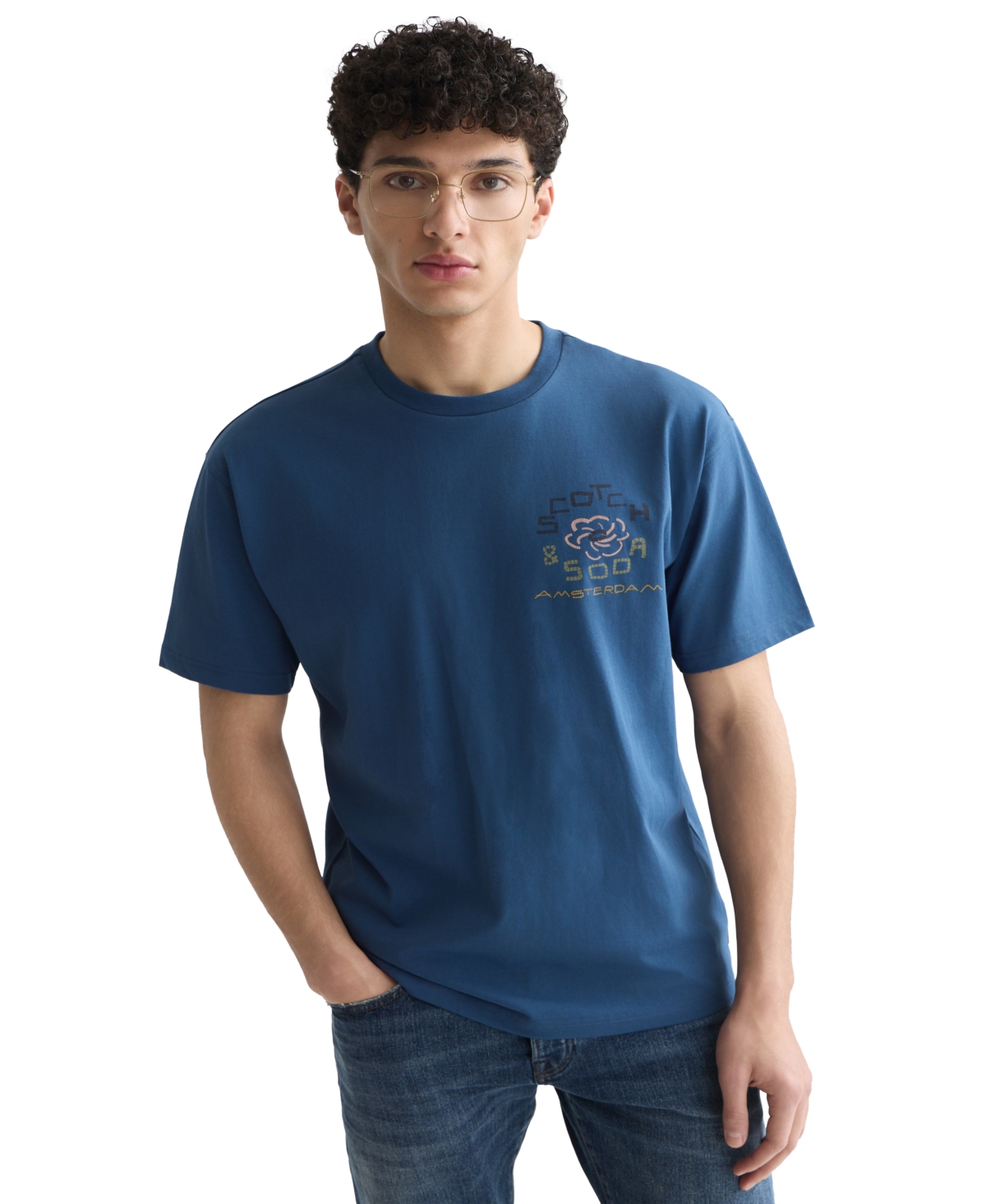 Click here for Scotch & Soda Mens Short-Sleeve Cotton T-Shirt - E... prices