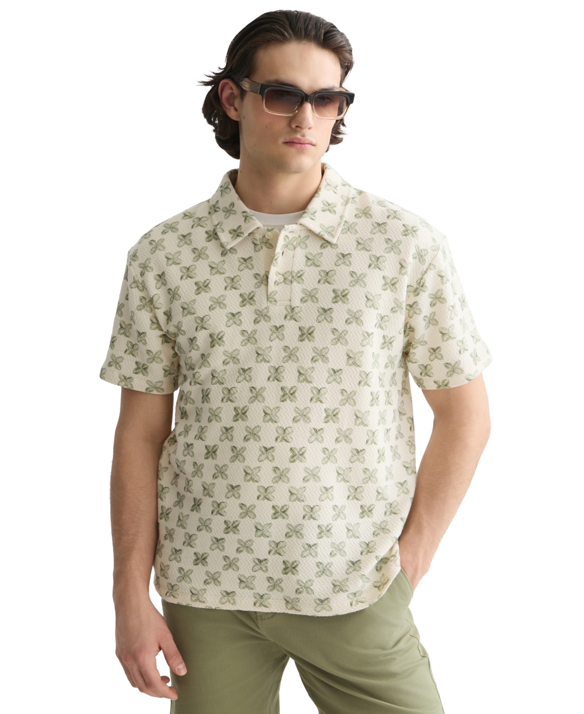 Click here for Scotch & Soda Mens Printed Short-Sleeve Polo T-Shi... prices