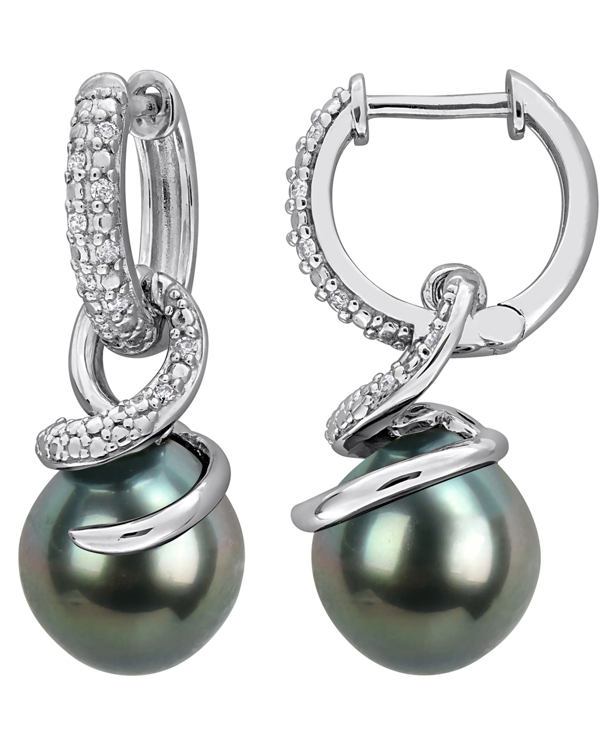 Click here for Macys Cultured Tahitian Pearl and Diamond (1/10 ct... prices