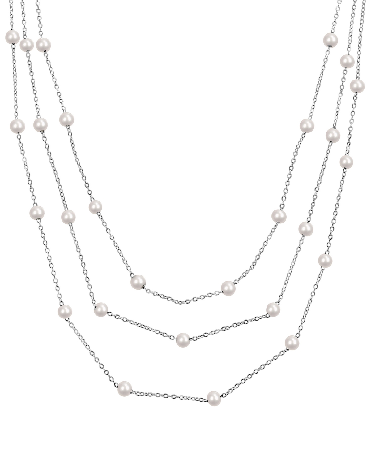 Click here for Macys Cultured Freshwater Pearl Layered Necklace i... prices