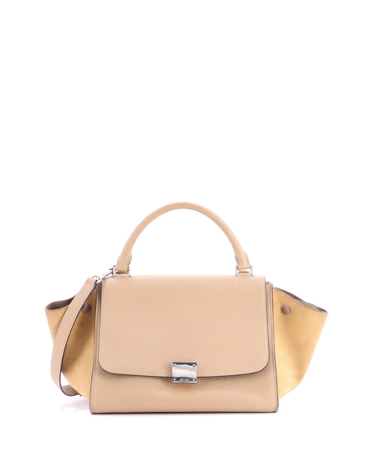 Click here for Pre-Owned Celine Small Trapeze Bag Leather - Natur... prices