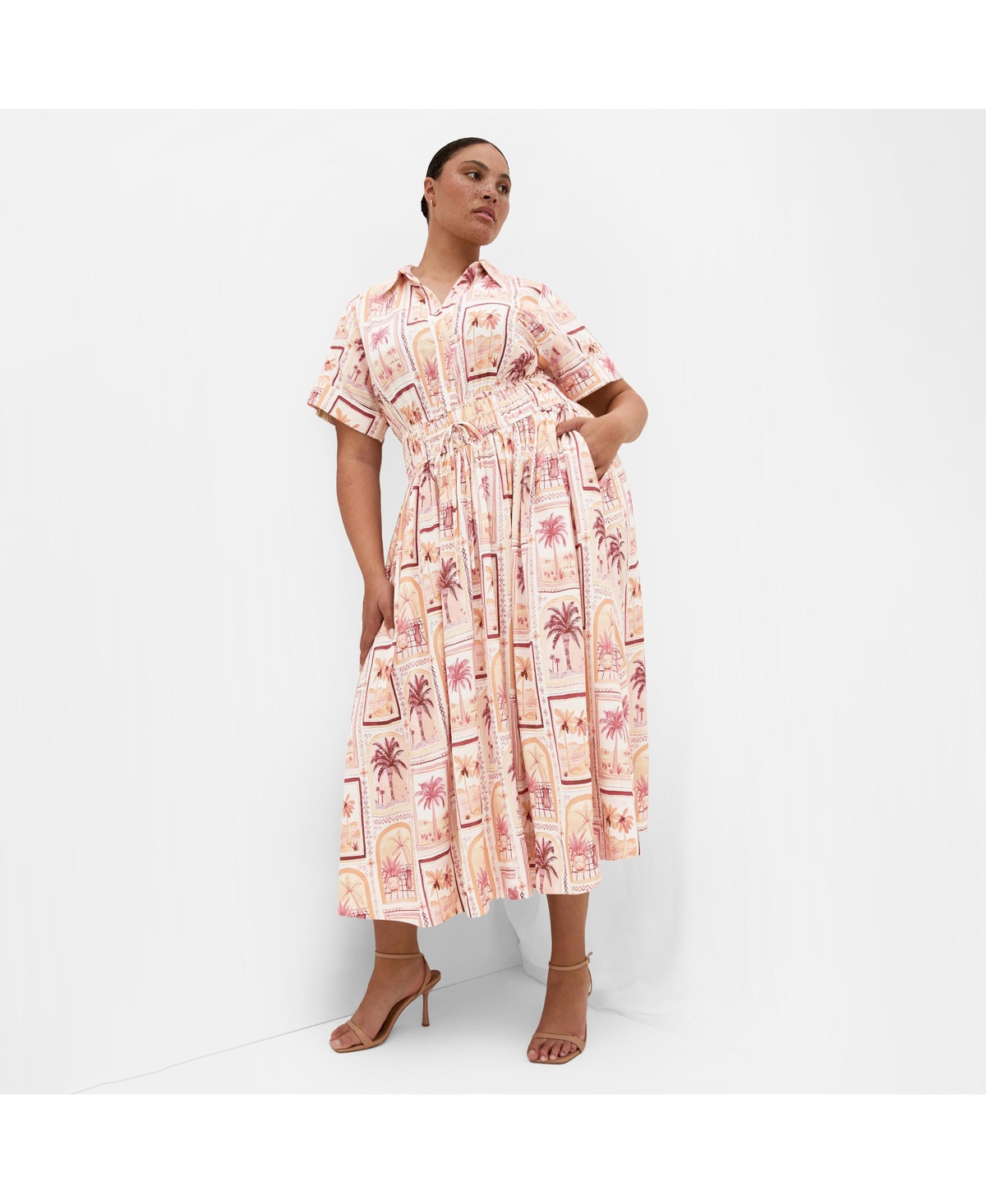 Click here for City Chic Womens Plus Size Lana Soiree Print Dress... prices