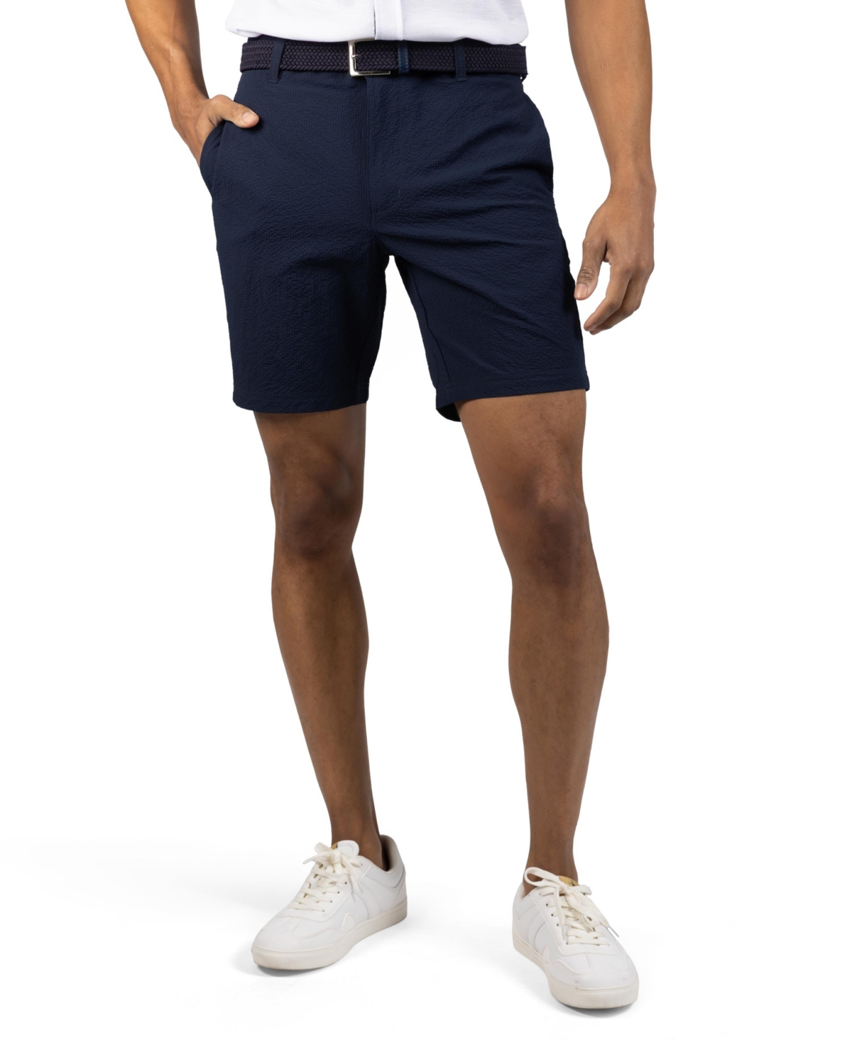 Click here for Tailorbyrd Mens Solid Seersucker Short - Navy prices