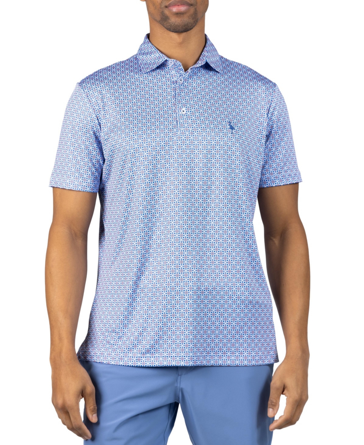 Click here for Tailorbyrd Mens Geo Floral Printed Performance Pol... prices