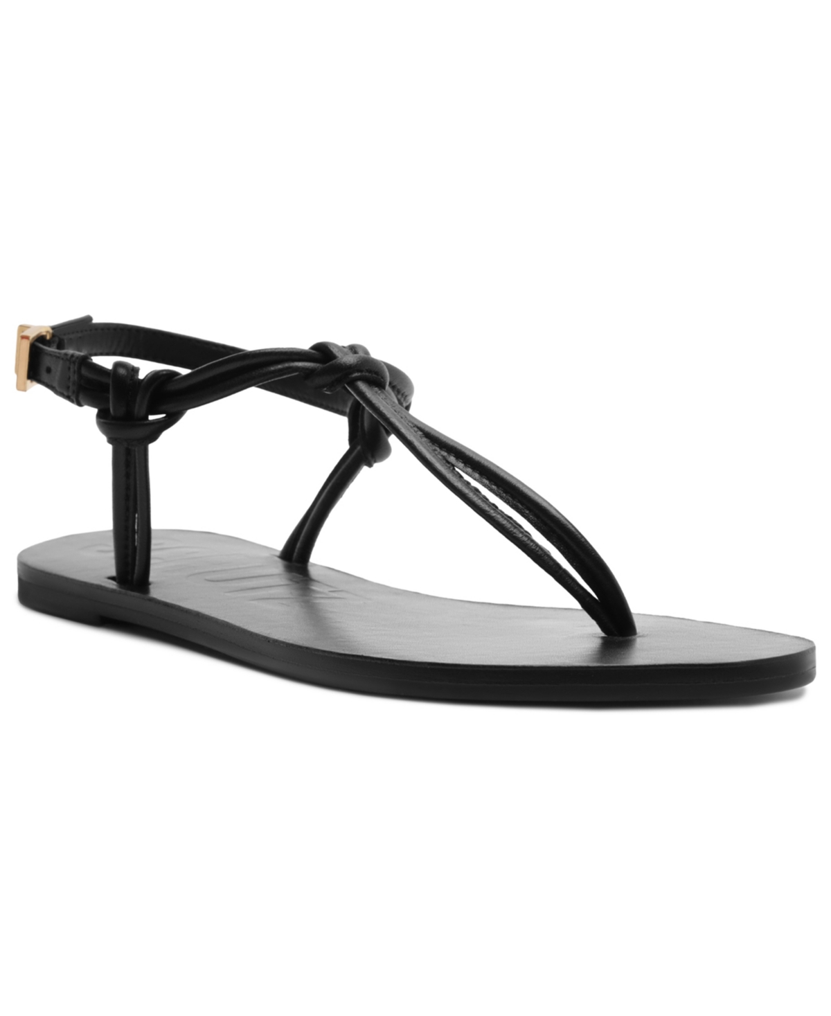 Click here for Schutz Womens Nina Round Toe Flat Sandals - Black prices