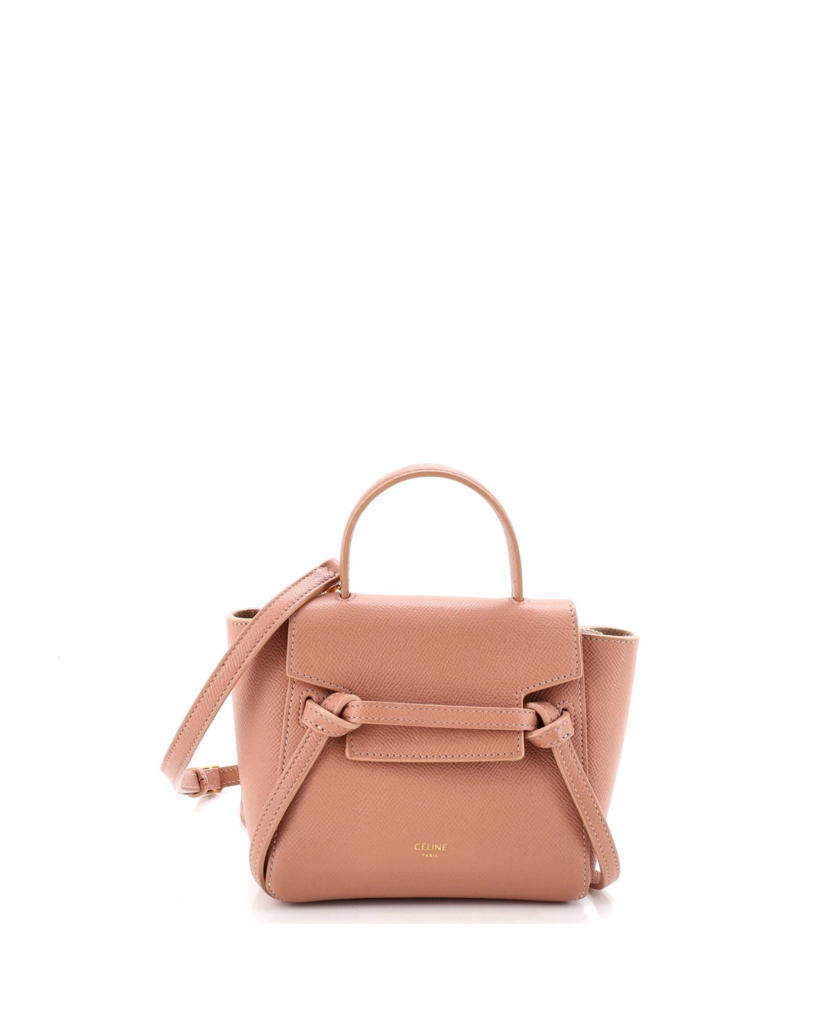 Click here for Pre-Owned Celine Pico Belt Bag Textured Leather -... prices