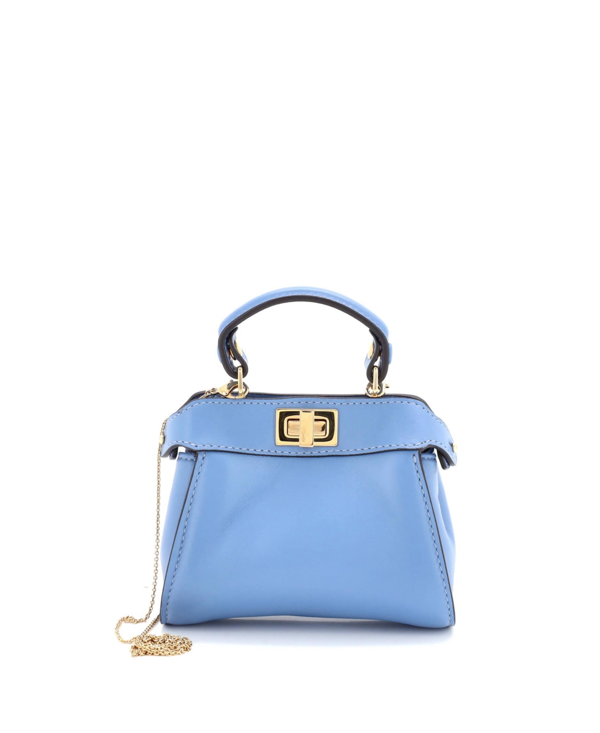 Click here for Pre-Owned Fendi Nano Peekaboo Bag Leather - Blue prices