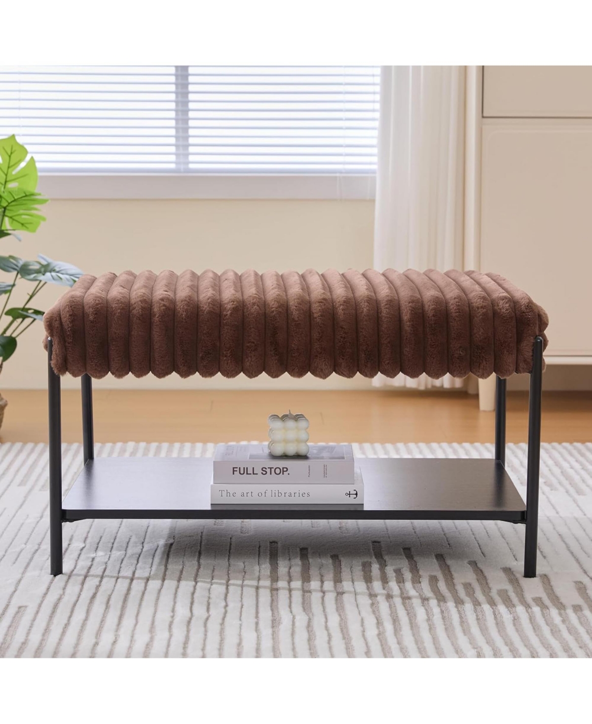 Click here for Rainsken 30.7" Wide Upholstered Ottoman  Faux... prices