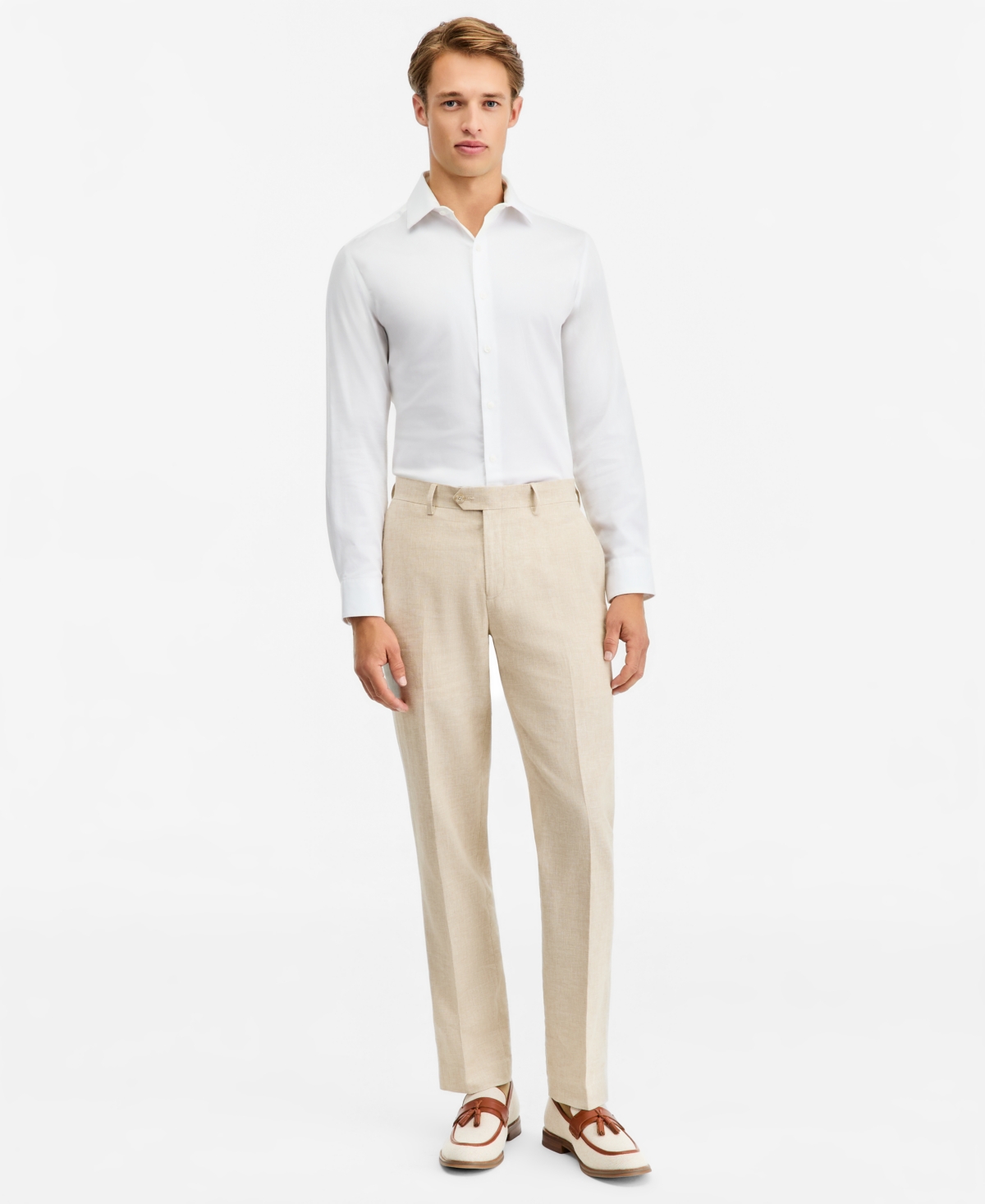 Click here for Bar Iii Mens Slim-Fit Linen-Blend Suit Separates P... prices