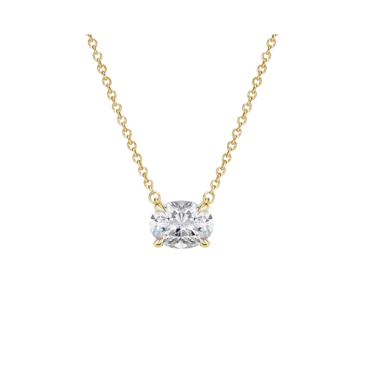 Click here for Dloria The Elena Moissanite Solitaire Necklace - G... prices