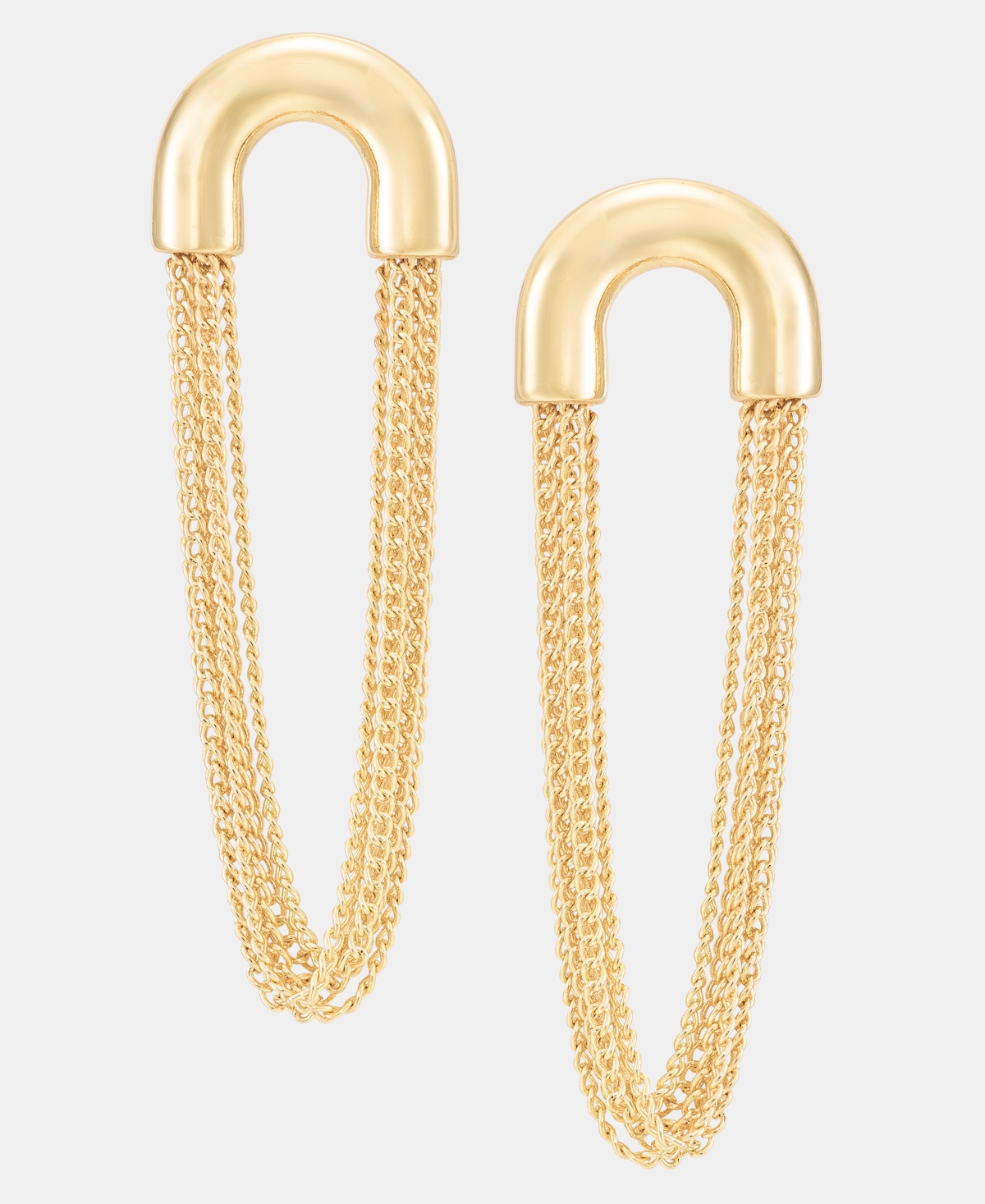 Click here for Anne Klein Gold-Tone Metal Statement Chain Drop Ea... prices