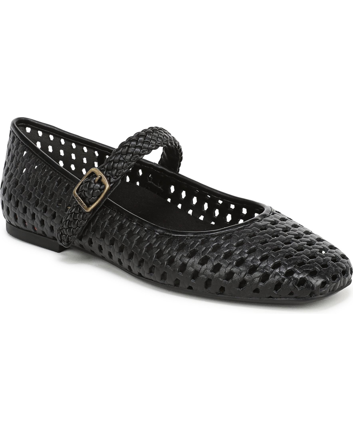 Click here for Vionic Womens Alameda Woven Mary Jane Flats - Blac... prices