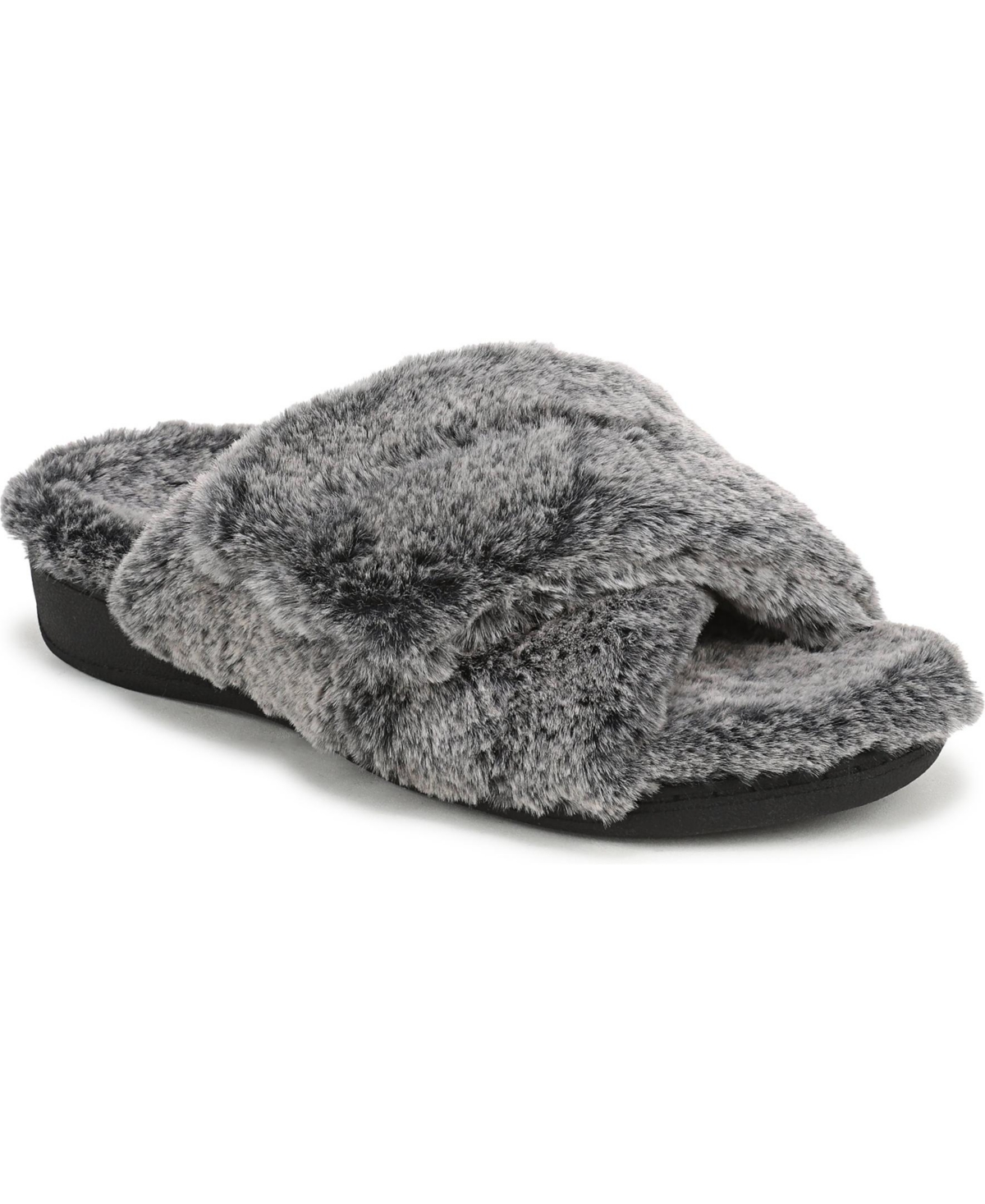 Click here for Vionic Womens Relax Ii Open Toe Slippers - Dark gr... prices