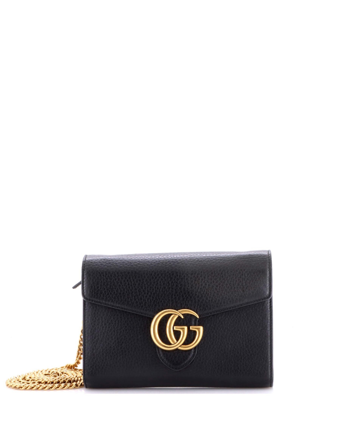 Click here for Pre-Owned Gucci Mini Gg Marmont Chain Wallet Leath... prices