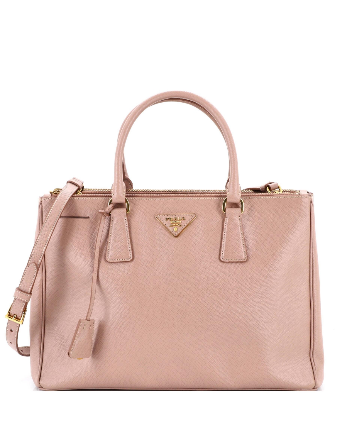 Click here for Pre-Owned Prada Medium Double Zip Lux Tote Saffian... prices