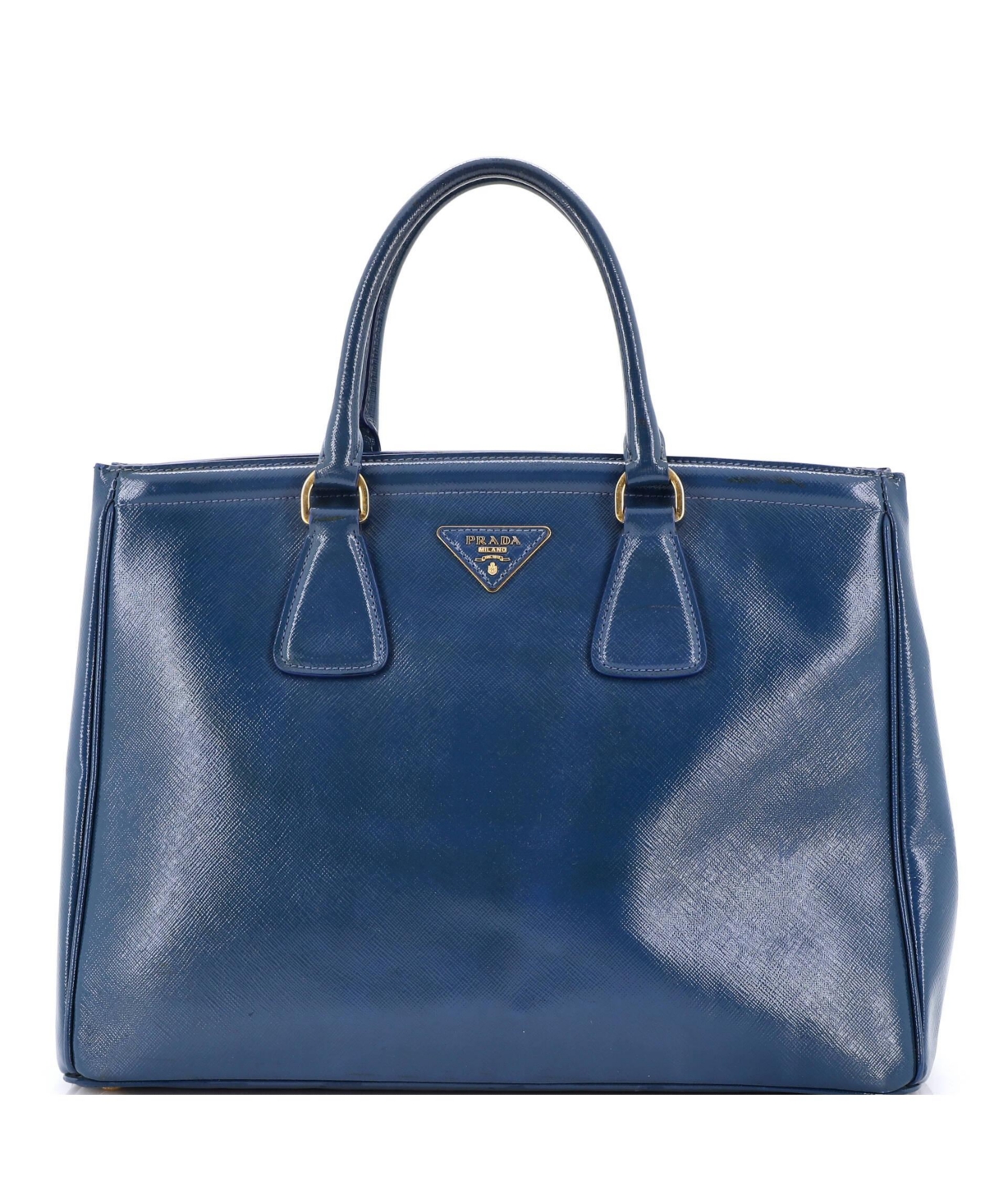 Click here for Pre-Owned Prada Medium Parabole Tote Vernice Saffi... prices