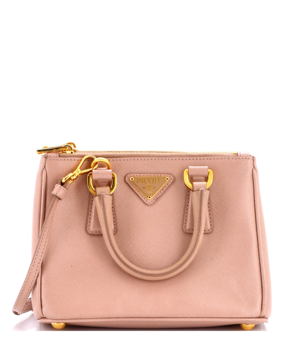 Click here for Pre-Owned Prada Mini Galleria Double Zip Tote Saff... prices