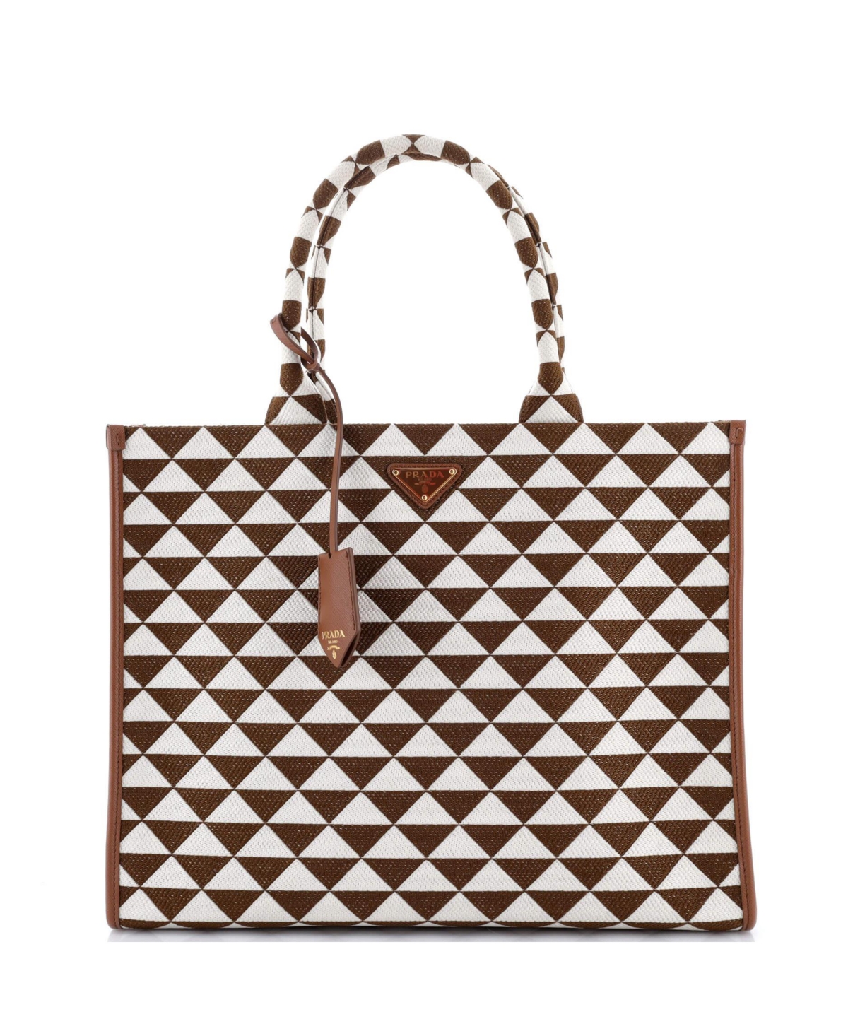 Click here for Pre-Owned Prada Large Symbole Shopper Tote Jacquar... prices