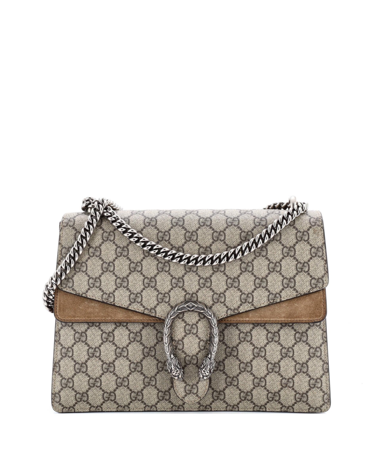 Click here for Pre-Owned Gucci Medium Dionysus Bag Gg Coated Canv... prices