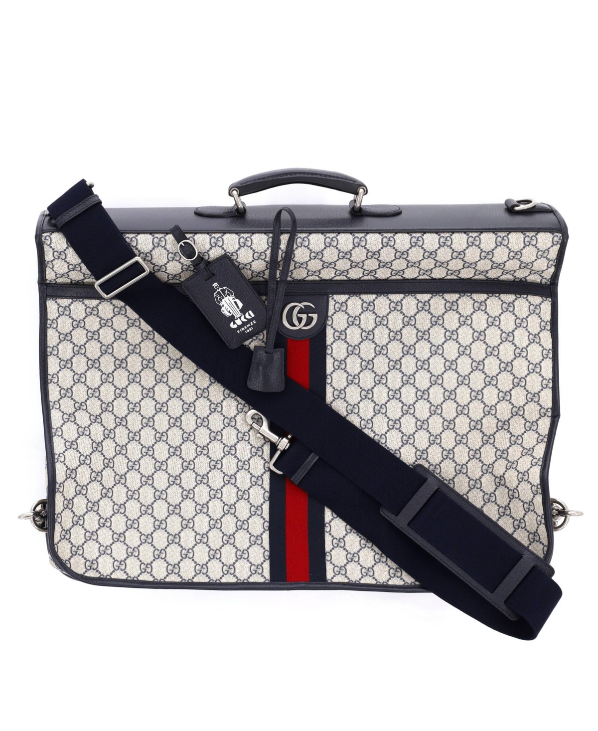 Click here for Pre-Owned Gucci Savoy Web Garment Bag Gg Coated Ca... prices
