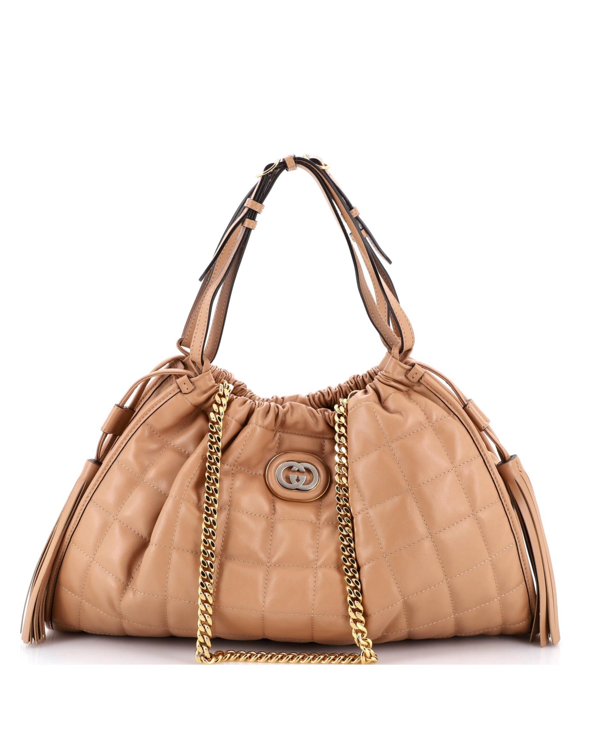 Click here for Pre-Owned Gucci Medium Deco Tote Matelasse Leather... prices