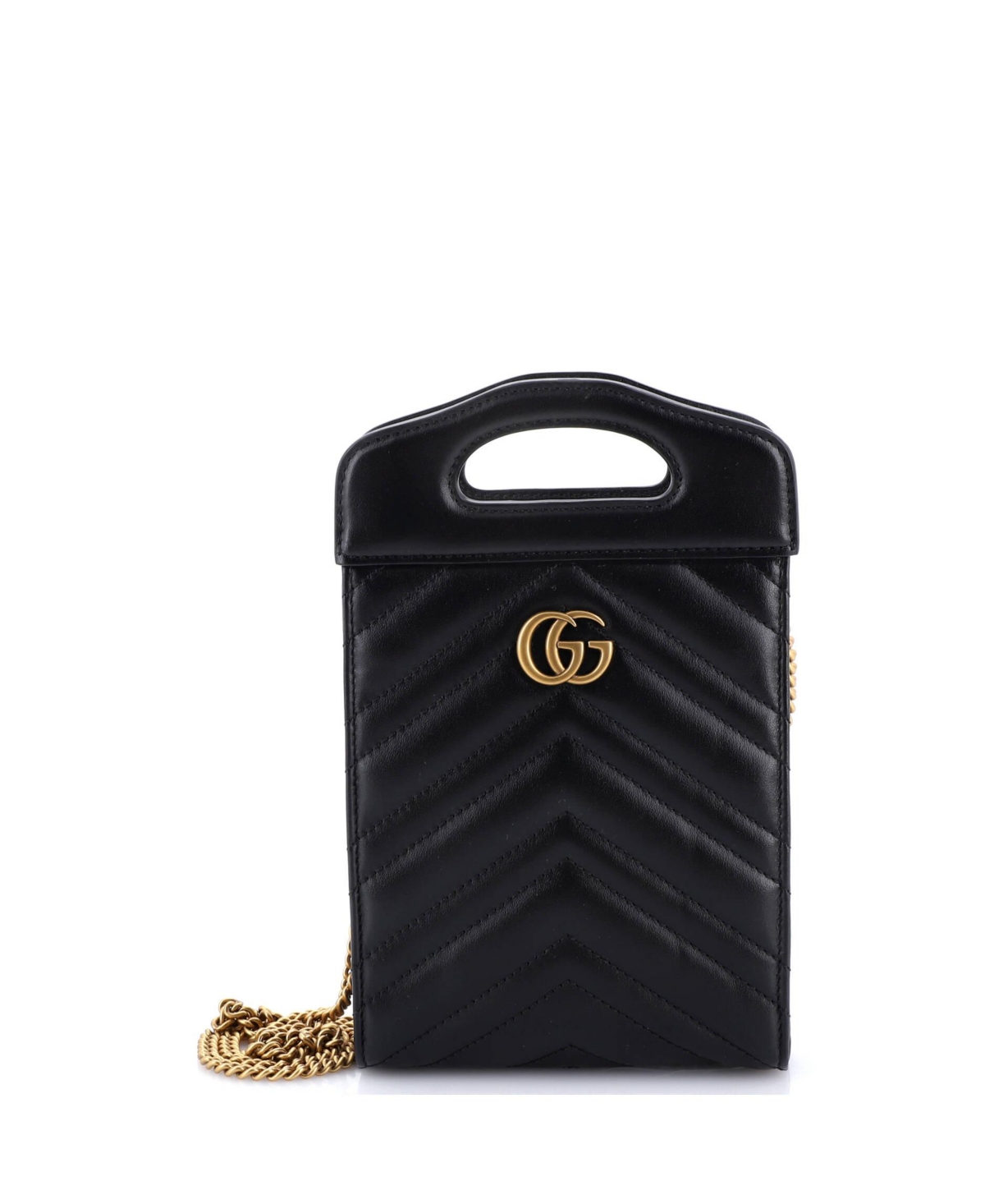 Click here for Pre-Owned Gucci Mini Gg Marmont Top Handle Convert... prices