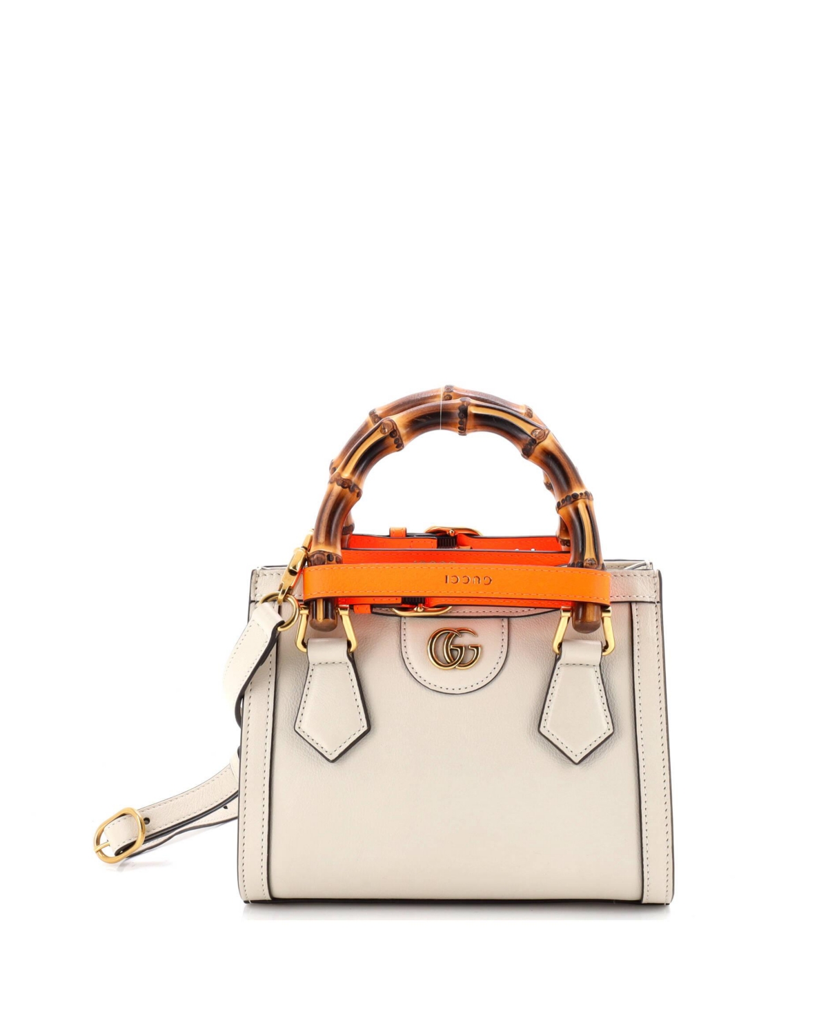 Click here for Pre-Owned Gucci Mini Diana Nm Bamboo Handle Tote L... prices