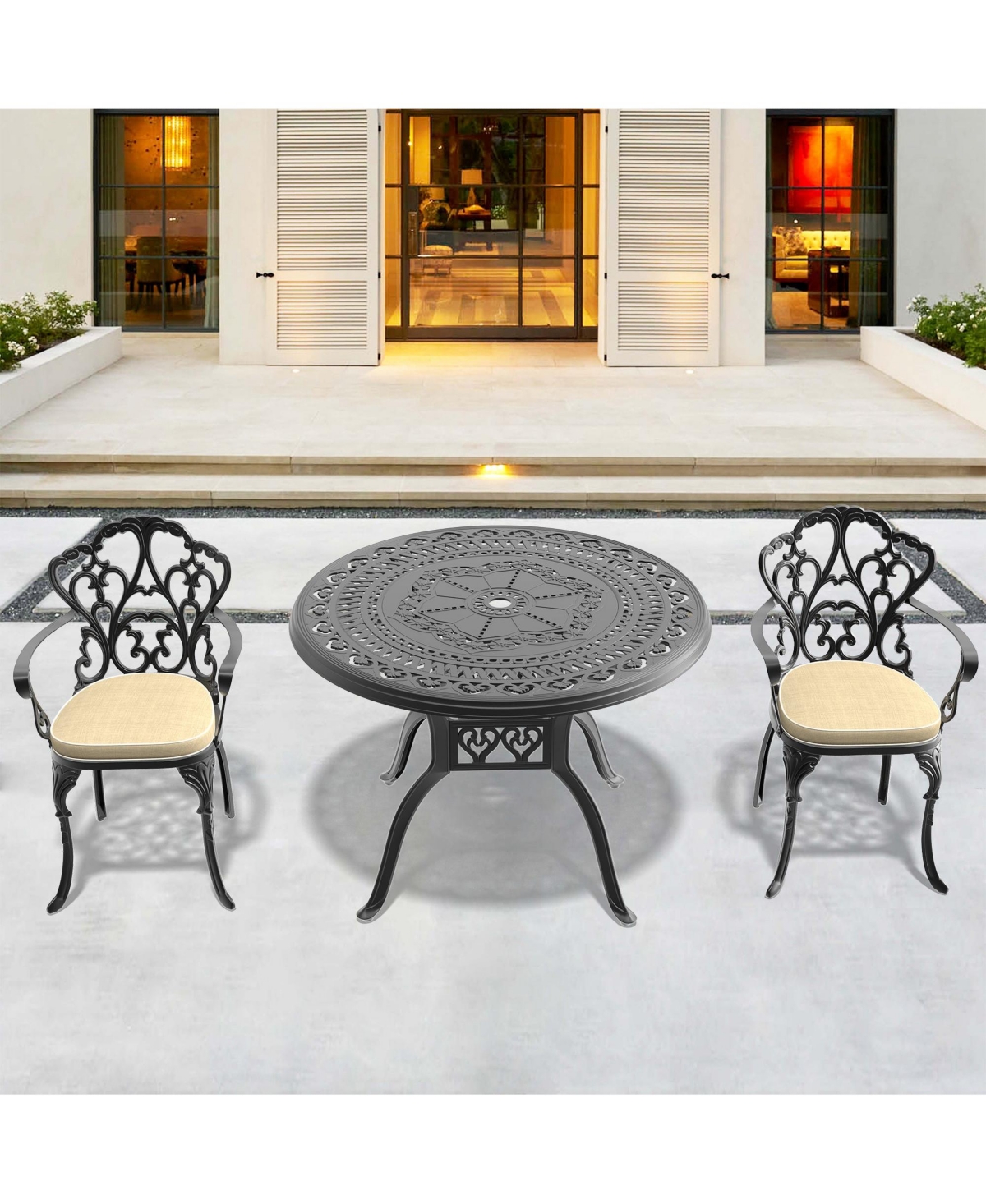 Click here for Clihome 3 Piece Patio Bistro Set with Cushions  Bi... prices