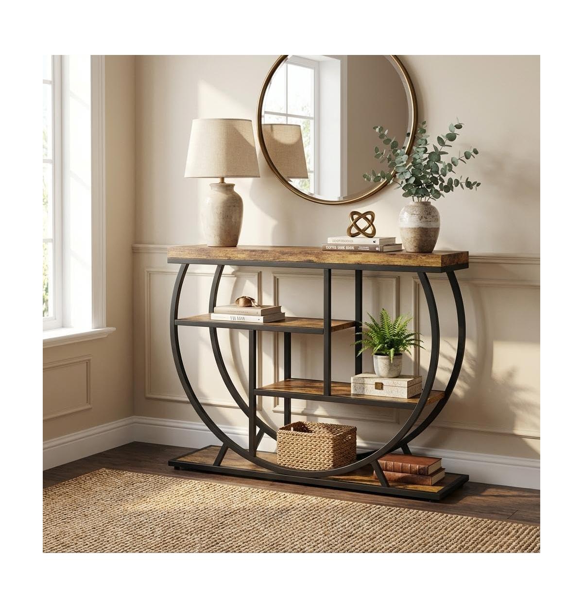 Click here for gaomon 39" Farmhouse Entryway Table with Stor... prices