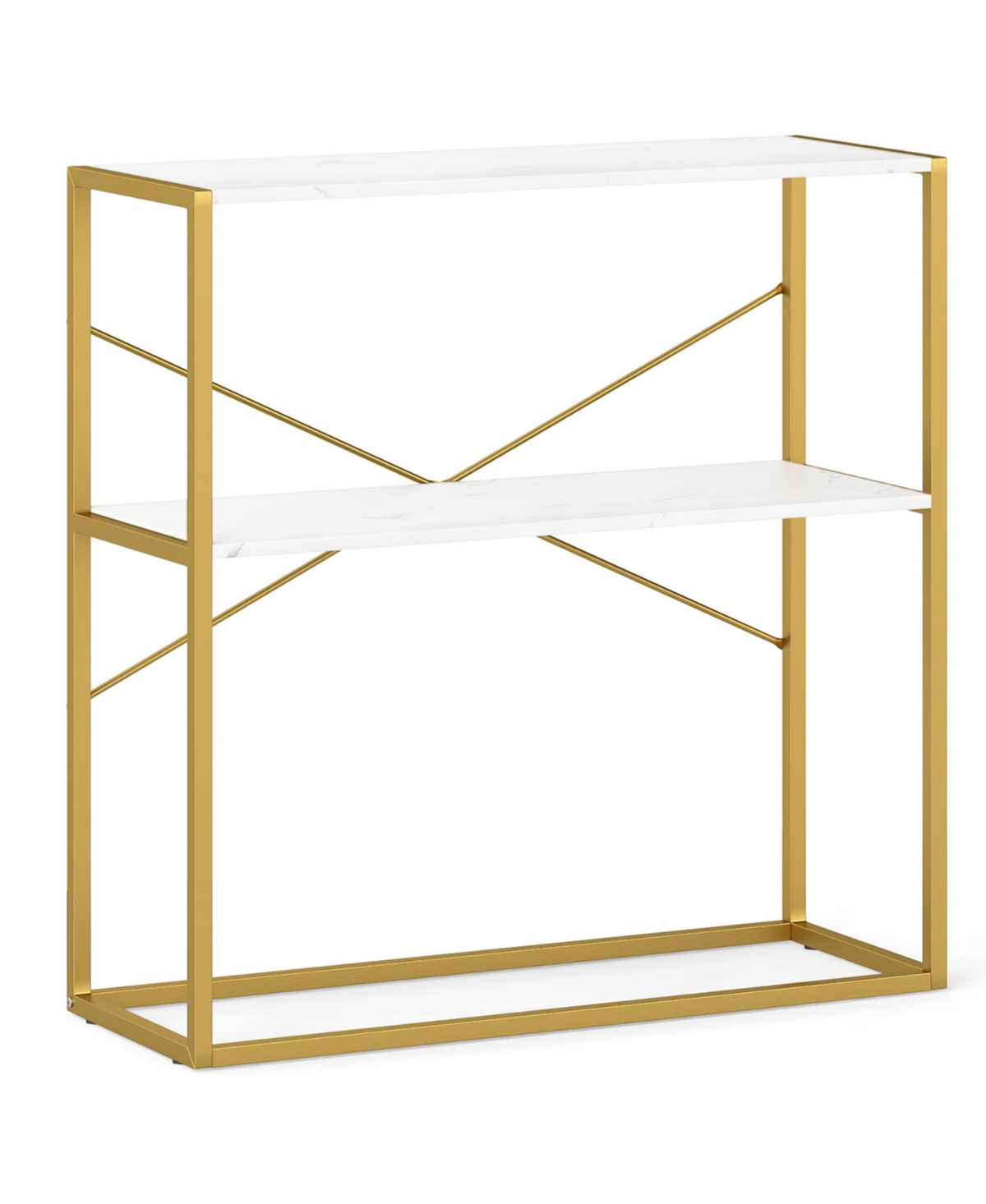 Click here for Sugift Two Tier Entryway Console Table with Wood S... prices