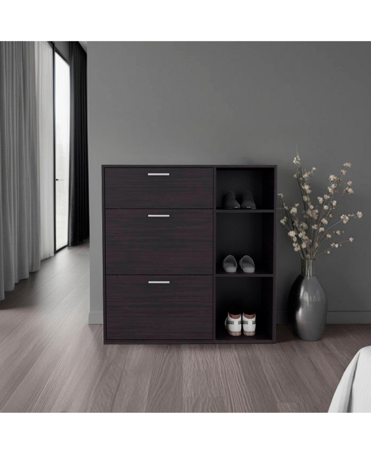 Click here for Depot E-Shop Linn Shoe Rack  2 Doors  1 Drawer  3... prices