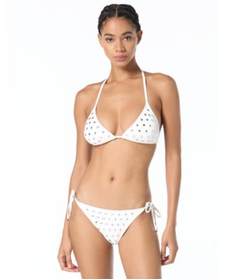 Click here for Michael Kors Womens Tie Back V Neck Bikini Top Pul... prices
