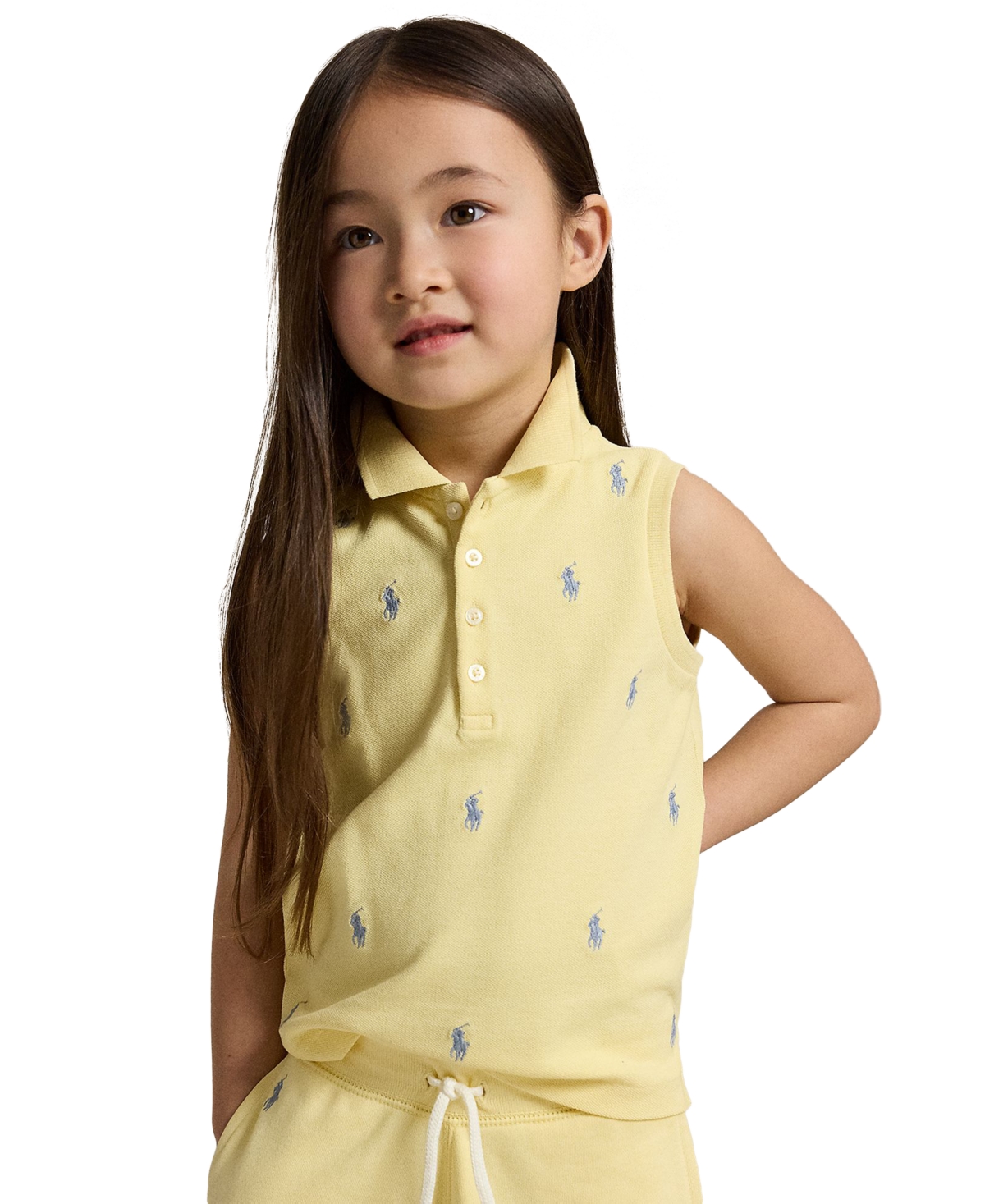 Click here for Polo Ralph Lauren Girls 2-6X Stretch Mesh Four-But... prices