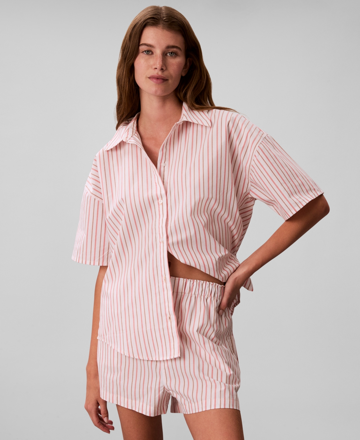 Click here for Calvin Klein Womens Striped Pull-On Shorts - Auror... prices