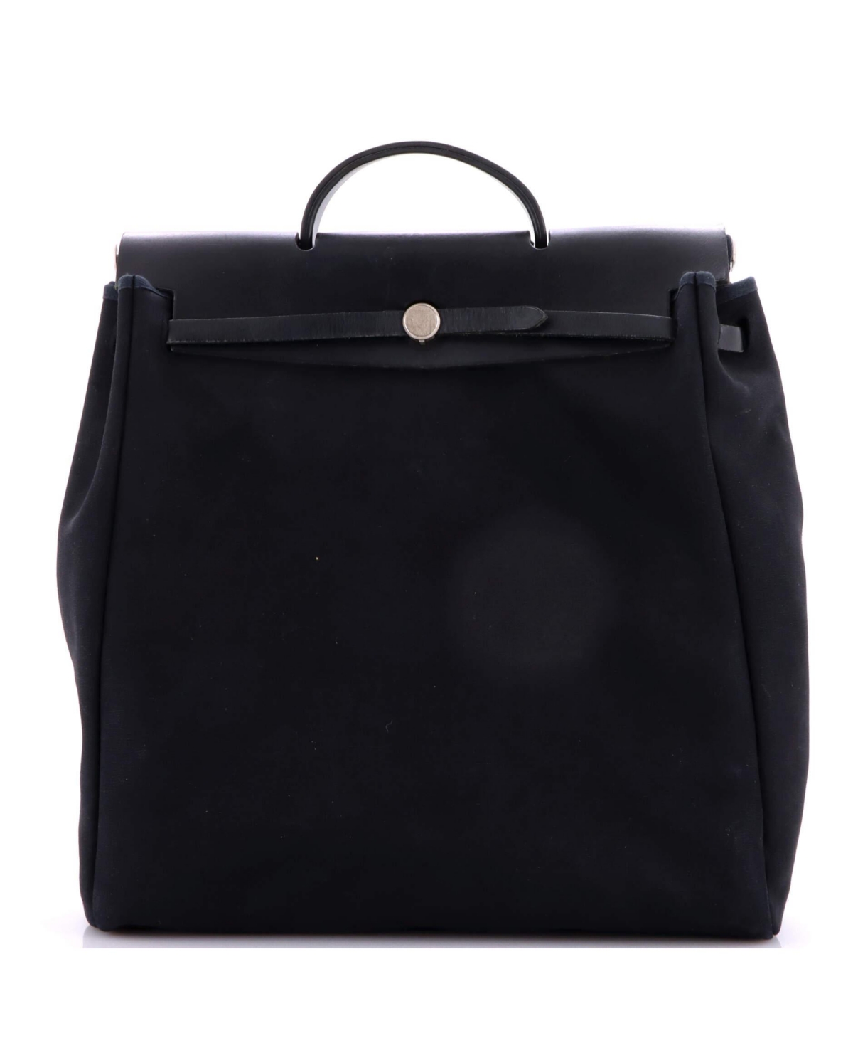 Click here for Pre-Owned HERMES Gm Herbag Toile and Leather - Bla... prices