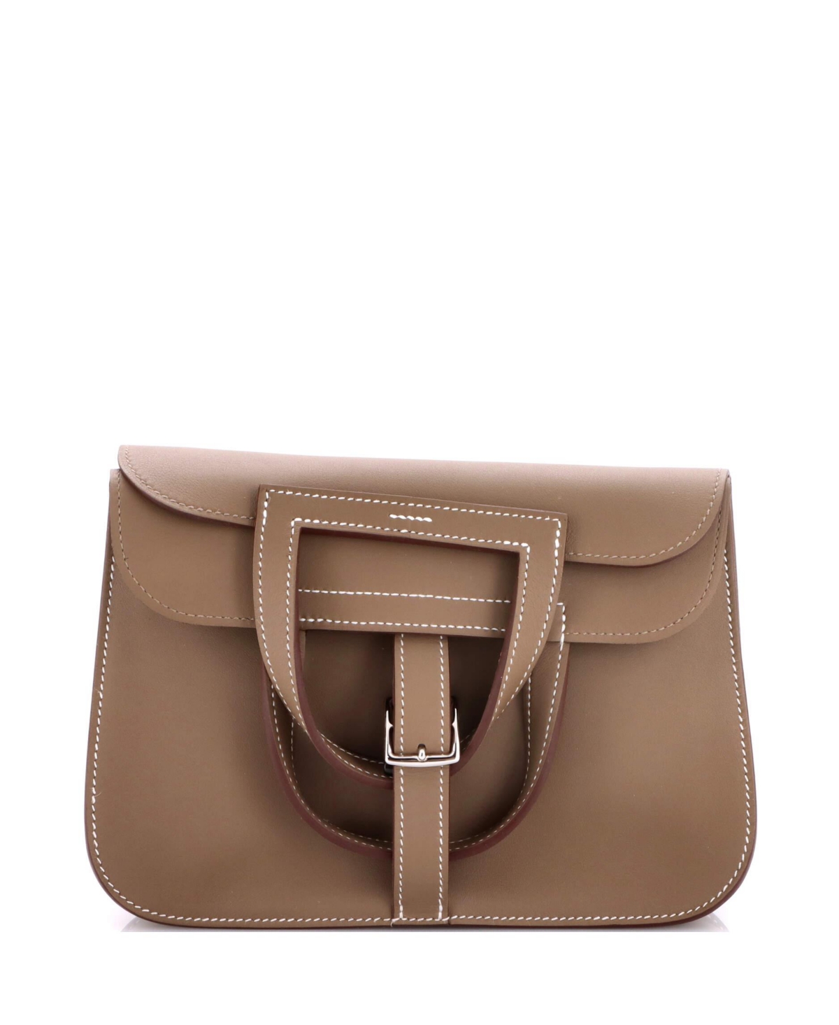 Click here for Pre-Owned HERMES 22 Halzan Bag Swift - Brown prices