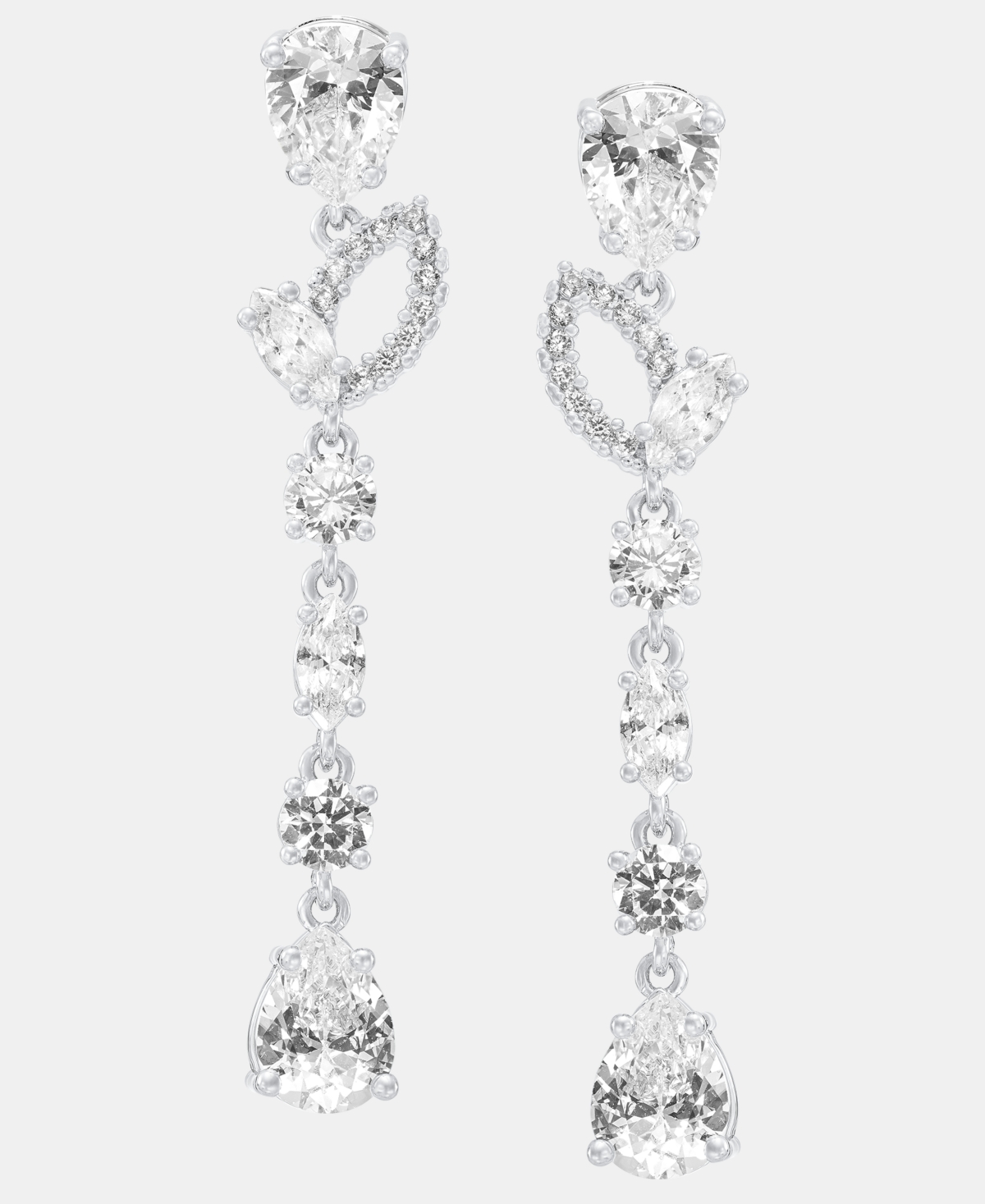 Click here for Givenchy Cubic Zirconia Linear Earrings - White prices