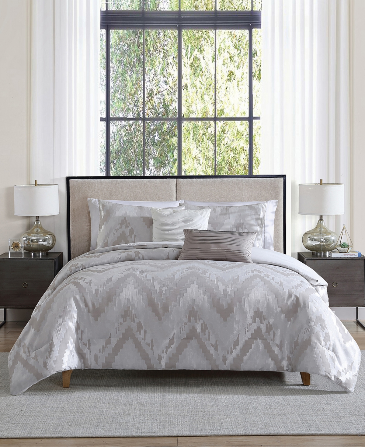 Click here for Vcny Home Lilliana Zigzag Jacquard 5-Pc. Comforter... prices