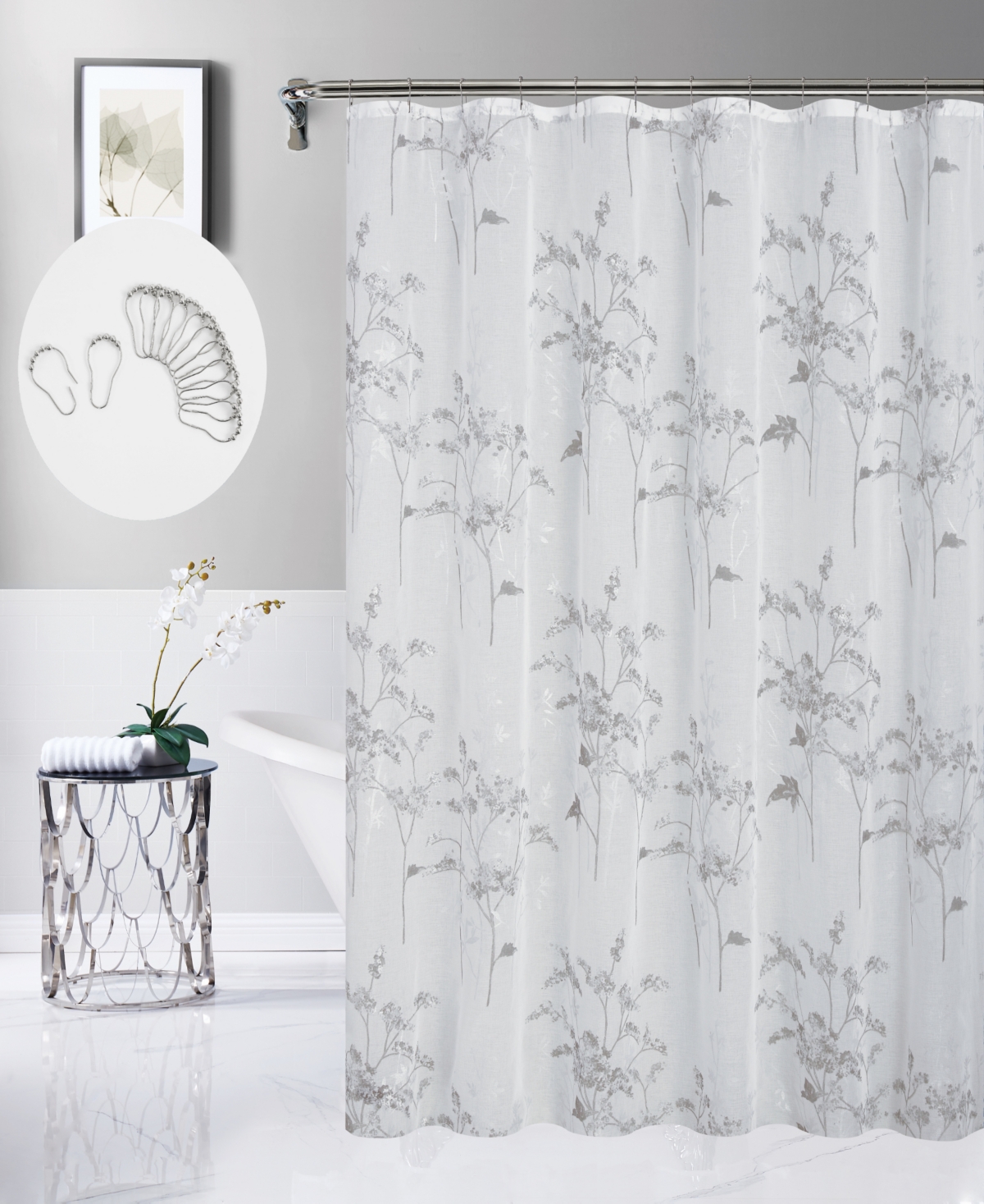 Click here for Dainty Home Jessica 13-Pc. Shower Curtain Set - Gr... prices