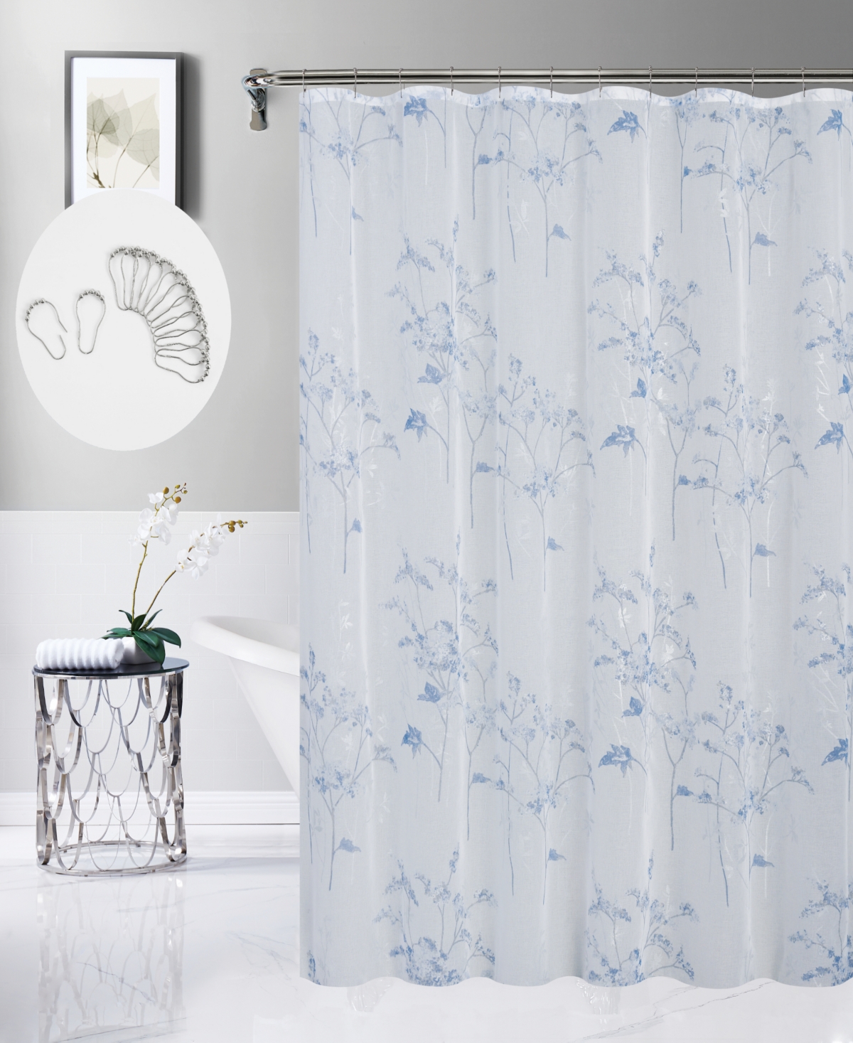 Click here for Dainty Home Jessica 13-Pc. Shower Curtain Set - Bl... prices