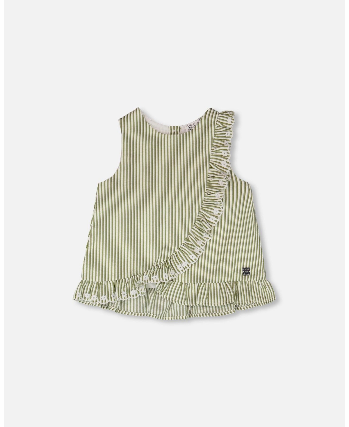 Click here for Deux par Deux Little Girls Top Stripes with Embroi... prices
