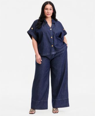Click here for I.N.C. International Concepts Plus Size Button Fro... prices