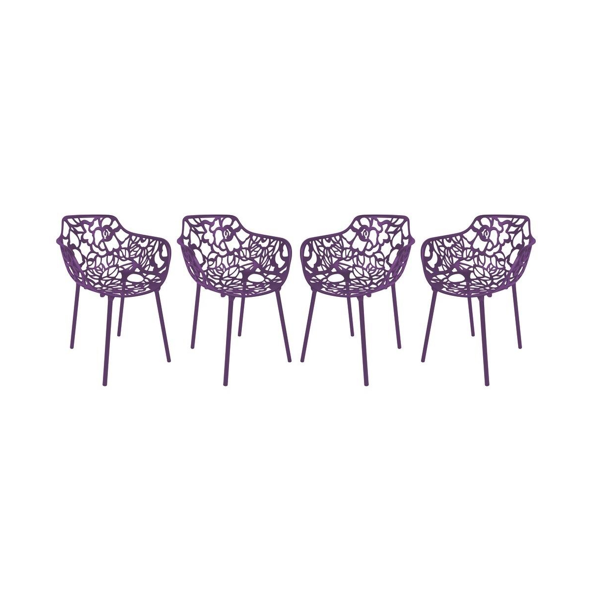Click here for LeisureMod Devon Patio Dining Arm-Chair Set of 4 A... prices