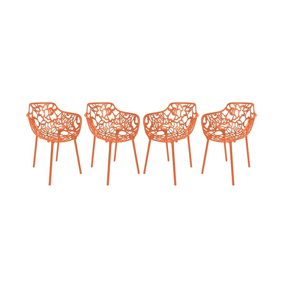 Click here for LeisureMod Devon Patio Dining Arm-Chair Set of 4 A... prices