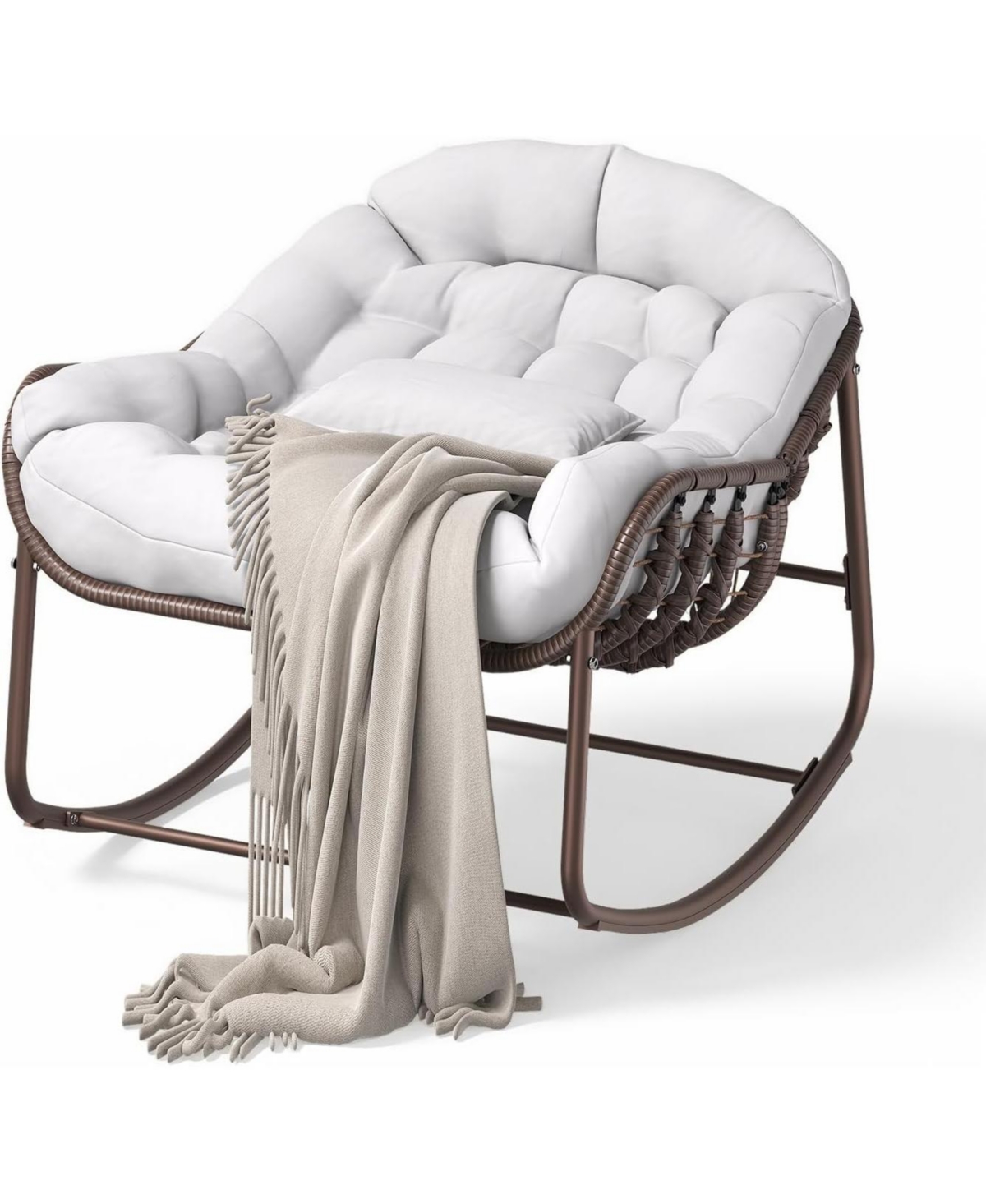 Click here for gaomon Outdoor Papasan Rocking Chair  Oversized Wi... prices